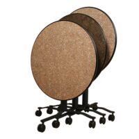 Rollers™ Portable Table - 30″ Round Adjustable Height - Forbes Industries